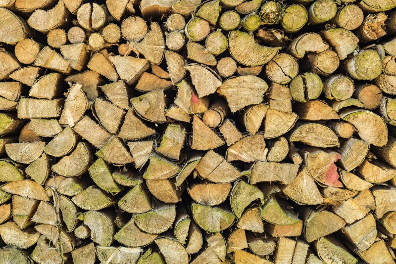 Stack of Split Fire Wood, Environmental Concept Stock Photo - Image of ...