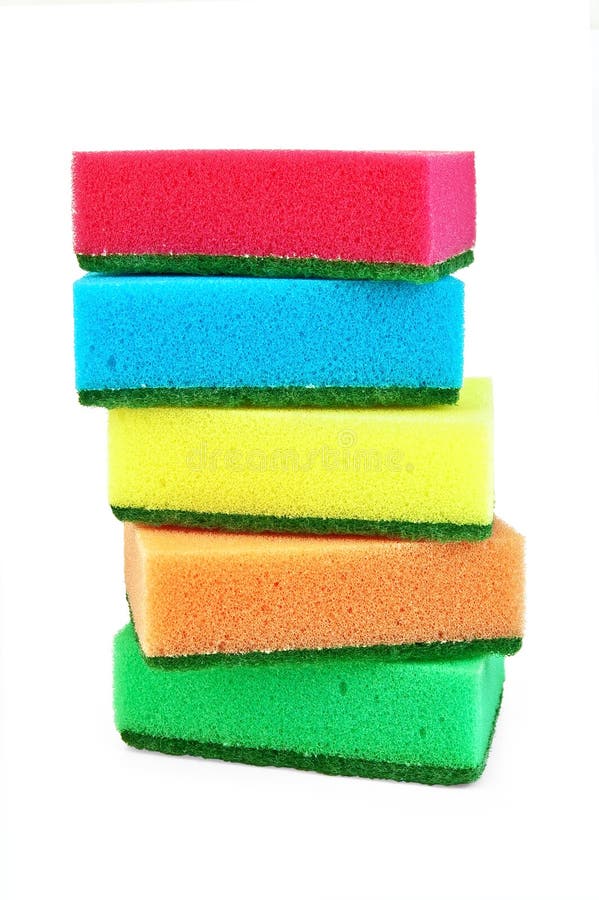 A stack of sponges stock image. Image of house, care - 20390529