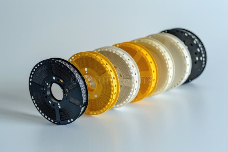 Stack of Spools in Various Colors, Perfect for Crafting Projects Stock ...