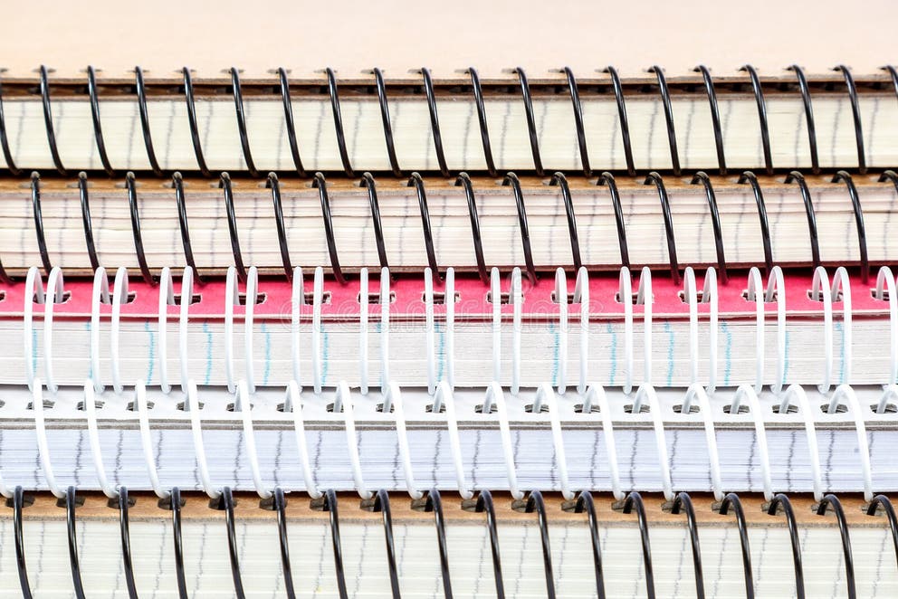 Stack Spring Notebooks As a the Background Stock Photo - Image of ...