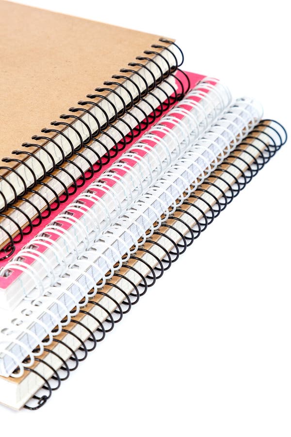 Stack Spring Notebooks Isolated On White Background Stock Photo - Image ... Stack Spring Notebooks Isolated On White Background Stock Photo - Image ...