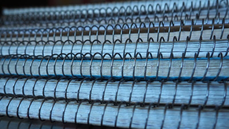 A Stack of Spring Notebooks. Thick Notebooks or Notebooks Placed on Top ...