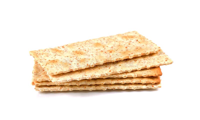 Stack of Square Crackers Isolated on White Background. Dry Crack Stock ...