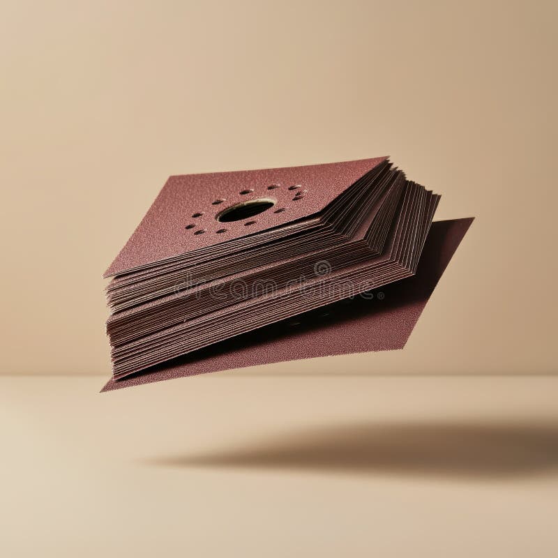 A Stack of Square Sandpaper on Transparent Background Stock ...