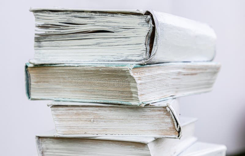 Stack of Stacked Blank Books on White Stock Image - Image of literacy ...