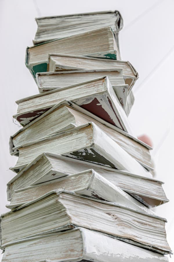 Stack of Stacked Blank Books on White Stock Photo - Image of clean ...