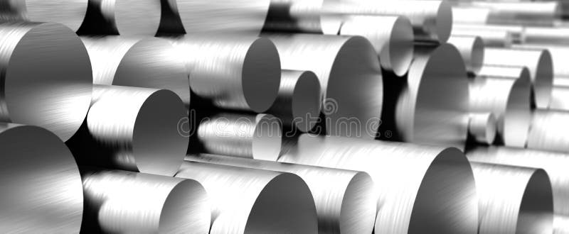 Stack Of Steel Tubing, Stainless Tubes Stock Illustration ...