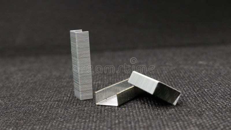 Stack of Staples for Stapler Stock Photo - Image of black, business ...