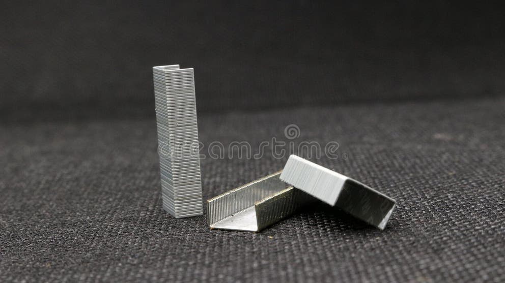 Stack of Staples for Stapler Stock Photo - Image of black, business ...