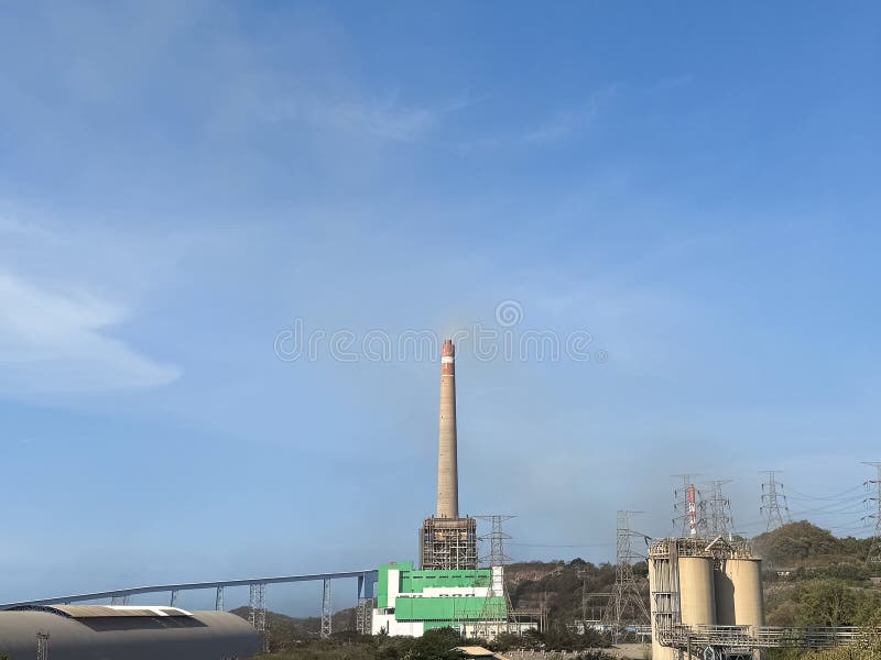 The Stack of Steam Power Plant with the Pollutions for the Environment ...