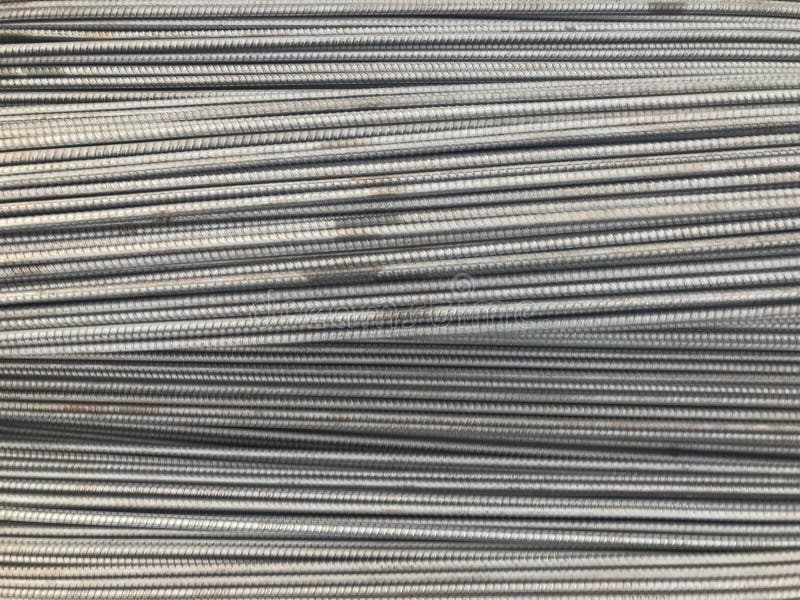 Stack of Steel Bar at Construction Site Stock Photo - Image of ...