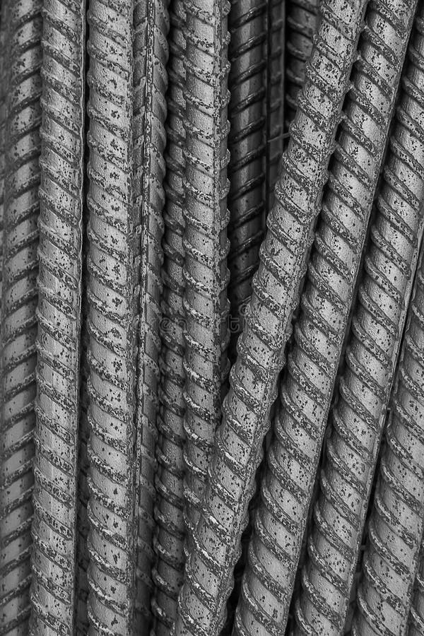 Stack of Steel Bars for Reinforcing Concrete on a Construction S Stock ...