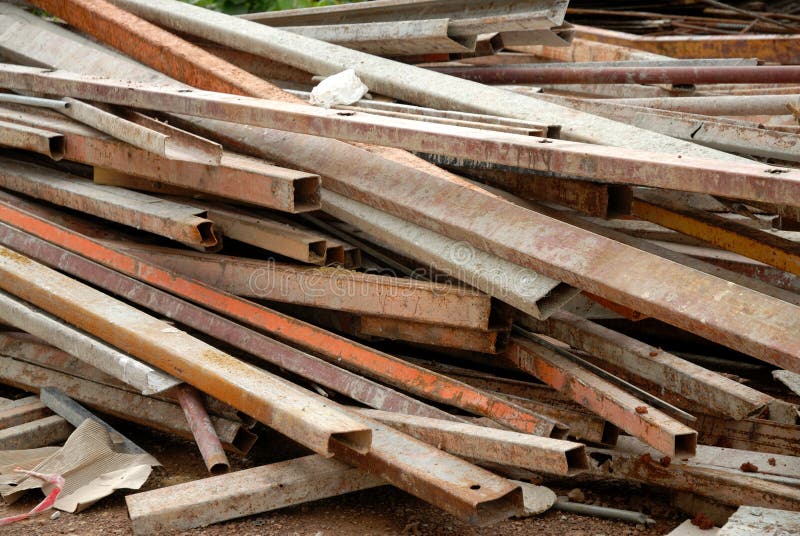 Stack of steel stock photo. Image of hard, strong, rust - 58399296