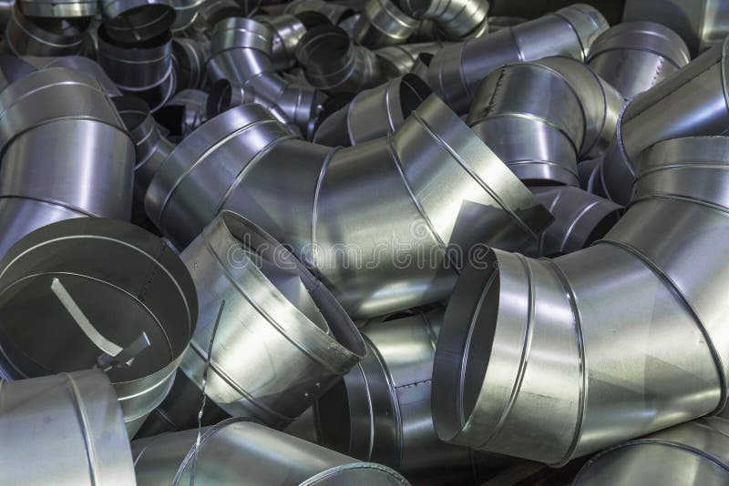 Stack of Steel or Metal Pipes As Industrial Background Stock Photo ...