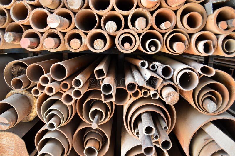 Stack of Steel Pipes stock image. Image of pipe, pipeline - 34735803