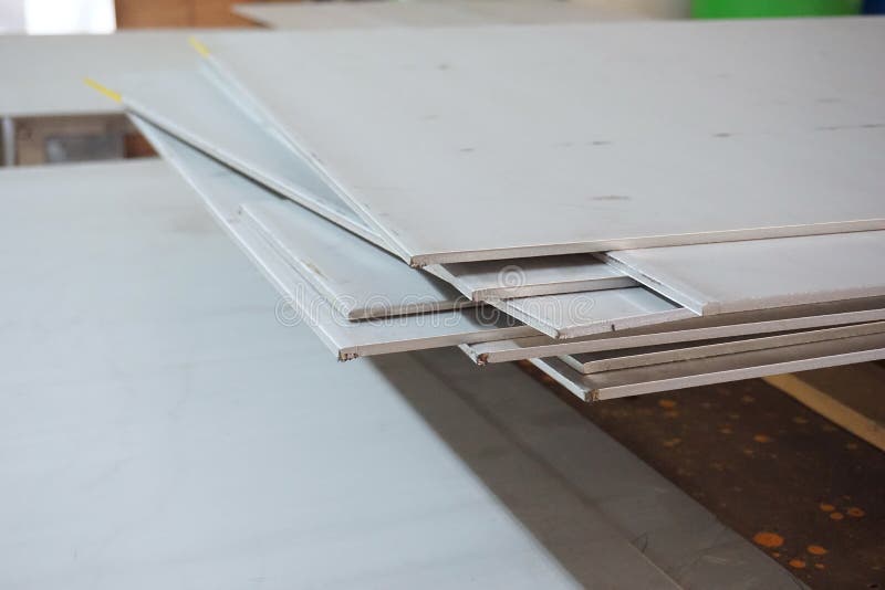 Stack of steel plate stock image. Image of manufacture - 120521995