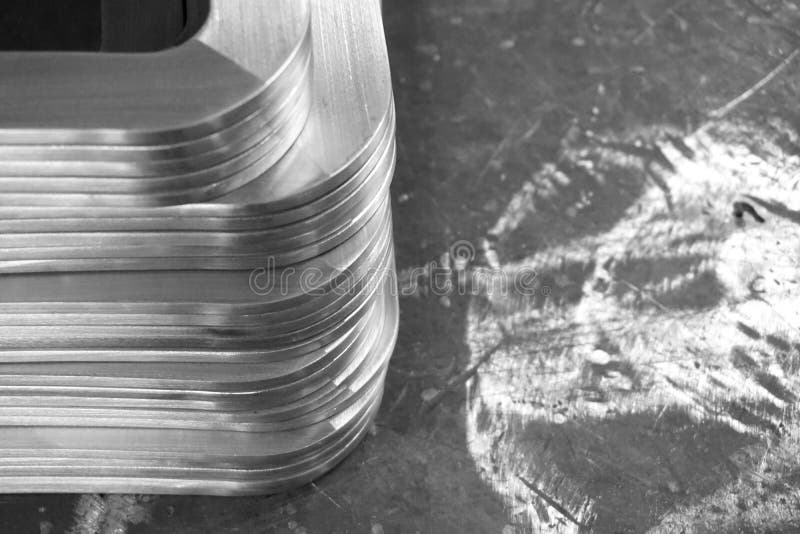 Stack of steel flat bar stock photo. Image of abstract - 97065310