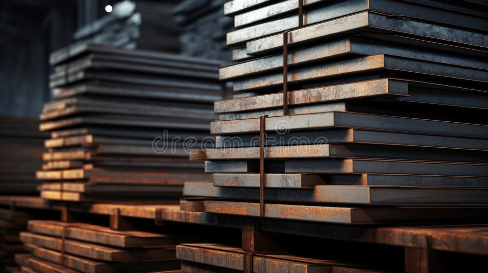 A Stack of Steel Plates Ready for Industrial Use. Perfect for ...