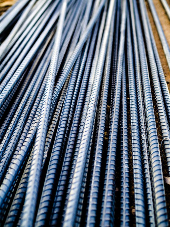 Stack of Steel Rebar for Reinforcement Concrete at Construction Site ...