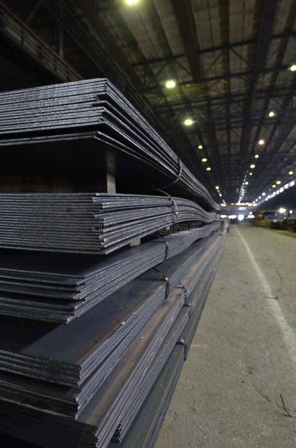 Stack of steel sheet stock image. Image of building, cast - 47546809