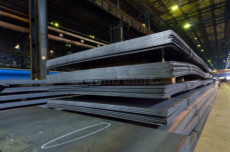 Stack of steel sheet stock image. Image of plant, bunch - 48848839