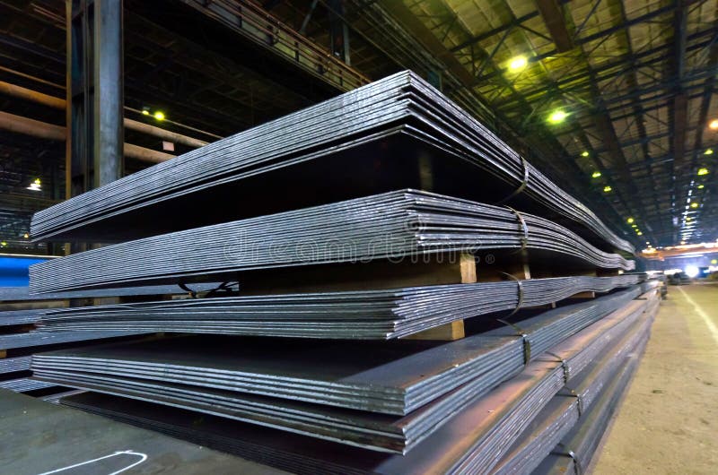 Stack of steel sheet stock photo. Image of plate, materials - 61267596