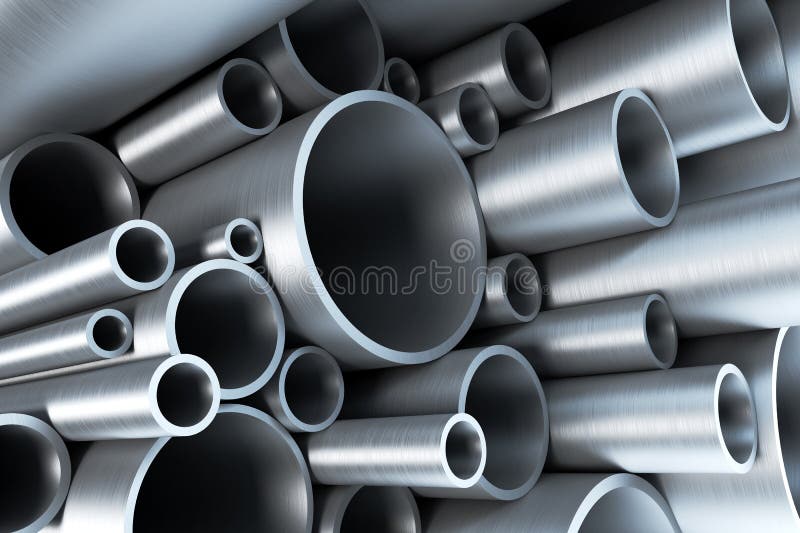 Stack of steel tubing stock illustration. Illustration of pipe - 7231415