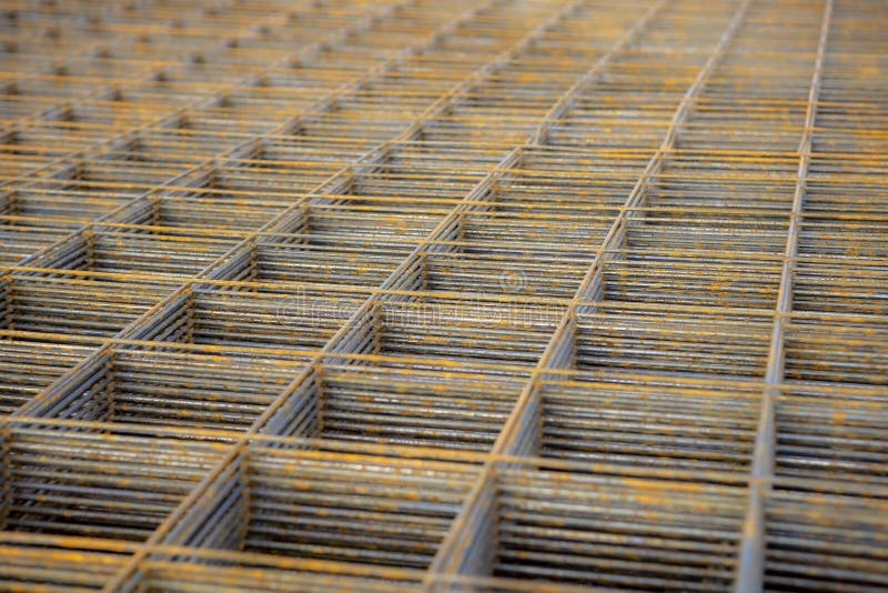 Stack of Steel Wire Mesh, Prepared for Construction Stock Photo - Image ...