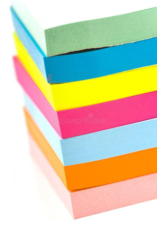 Stack of sticky notes stock image. Image of tall, colorful - 2968509