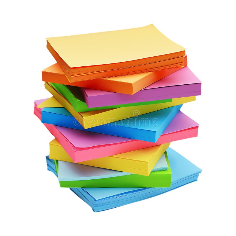 Stack of Sticky Notes on Transparent Background - Ai Generated Stock ...