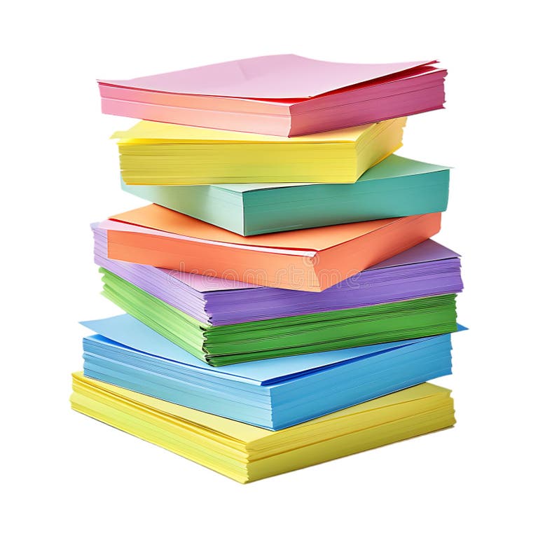 Stack of Sticky Notes on Transparent Background - Ai Generated Stock ...