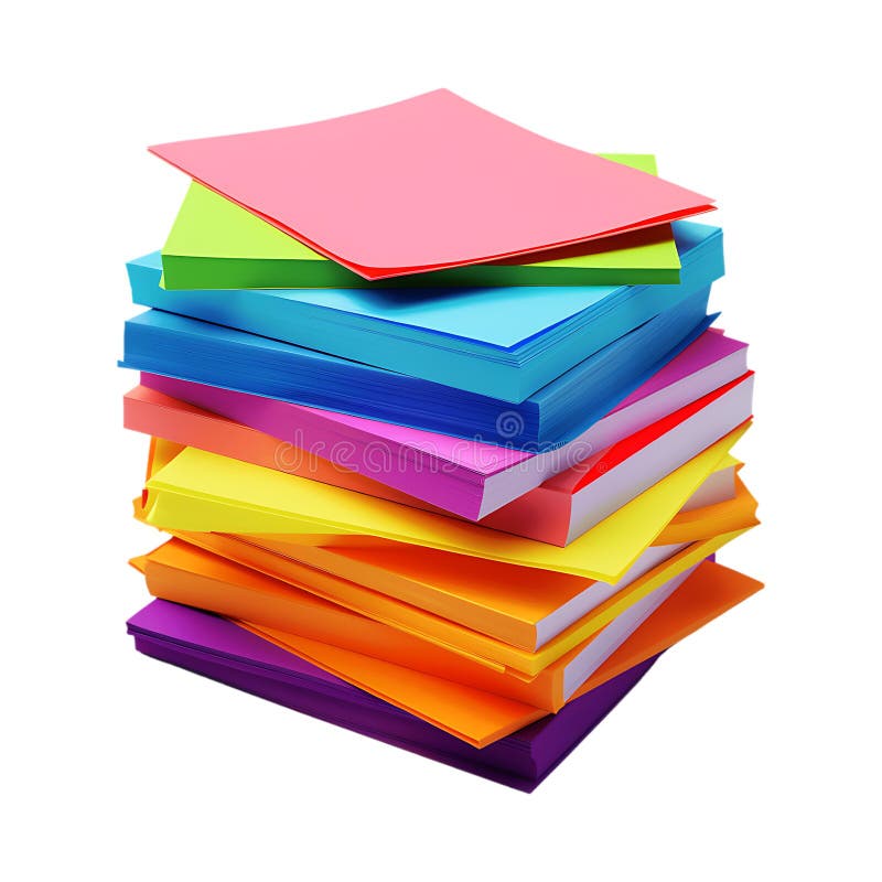 Stack of Sticky Notes on Transparent Background - Ai Generated Stock ...