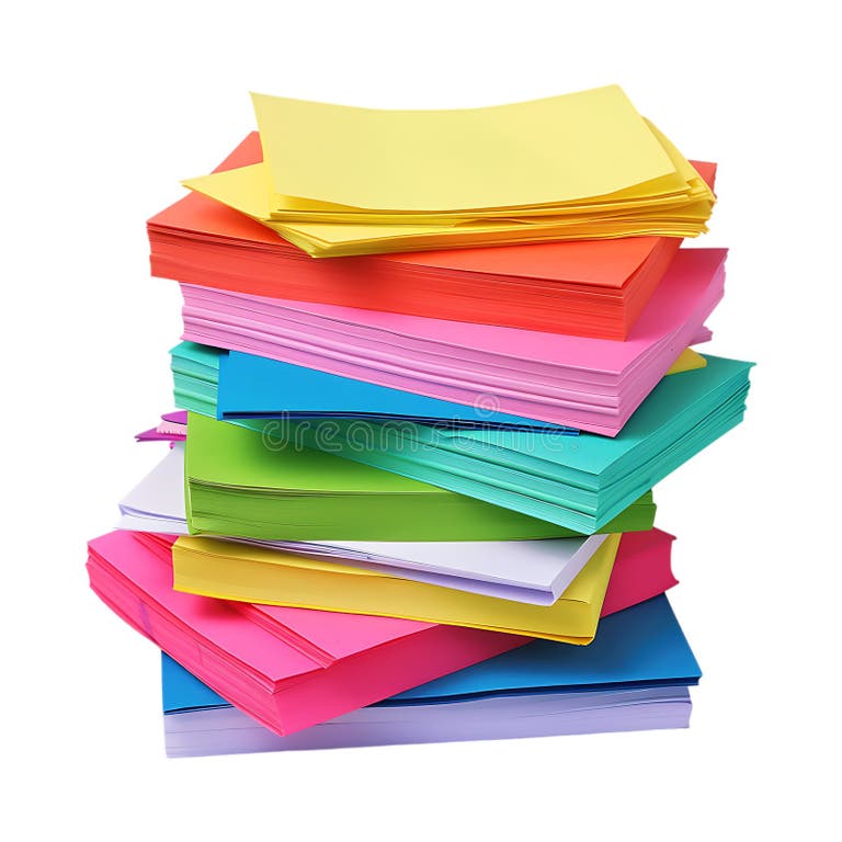Stack of Sticky Notes on Transparent Background - Ai Generated Stock ...