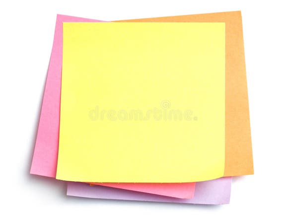 Stack of Sticky Notes on White Stock Photo - Image of sticky, empty ...