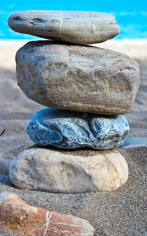 Stack of stones stock image. Image of sand, pebble, shore - 20626785