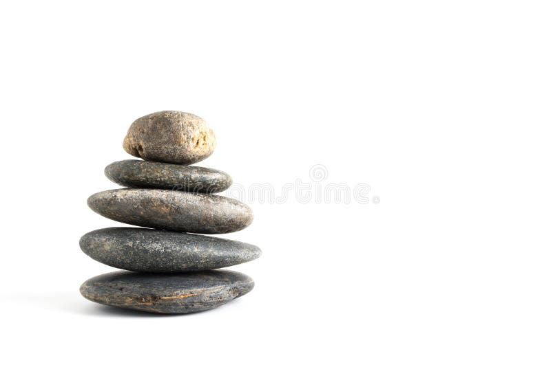 Stack of Stones Balancing on White Background Stock Photo - Image of ...