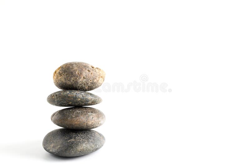 Stack of Stones Balancing on White Background Stock Photo - Image of ...