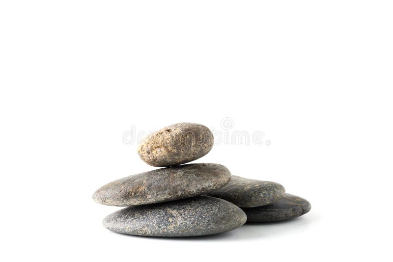 Stack of Stones Balancing on White Background Stock Photo - Image of ...