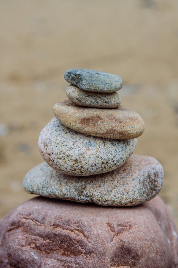 Stack of stones stock image. Image of shore, minimalistic - 92092773