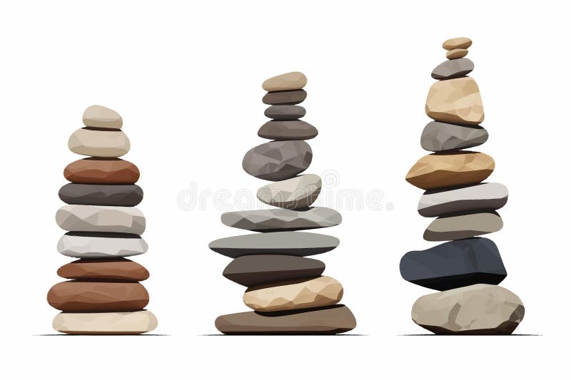 Stones Set Vector Flat Minimalistic Isolated Illustration Stock Vector ...