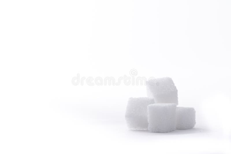 Stack of Sugar Cubes Isolated on White Background Stock Photo - Image ...