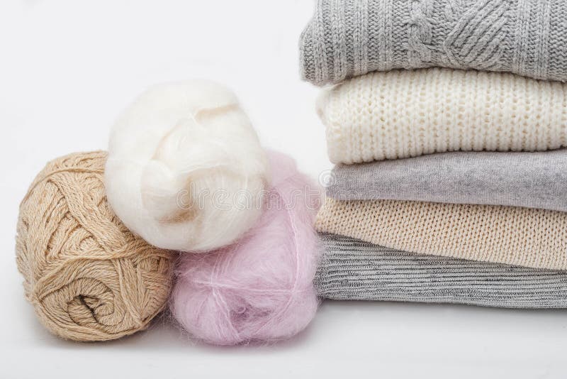 Stack Sweaters Wool Solated White Stock Photos - Free & Royalty-Free ...