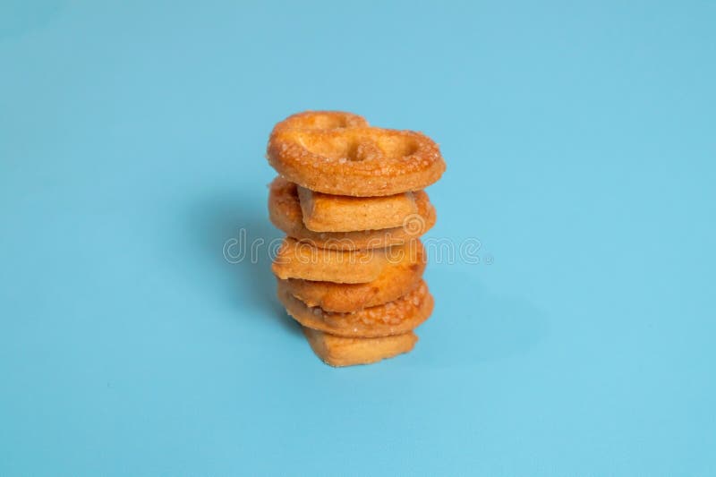 Sweet Cookies with Sesame Seeds Isolated Stock Photo - Image of cookies ...