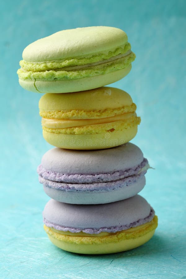 Stack of sweet macarons stock photo. Image of cookies - 26965520