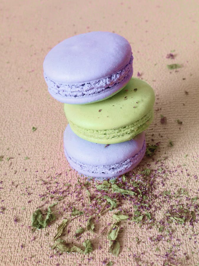 Stack of Sweet Macaroons Cake Stock Photo - Image of assorted, macaroon ...