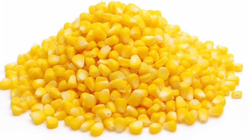 Stack of Sweetcorn Kernels in Isolated White Background. Generative AI ...