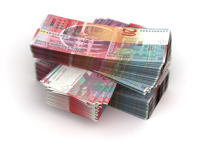 Stack of Swiss Franc stock photo. Image of market, currency - 133144518