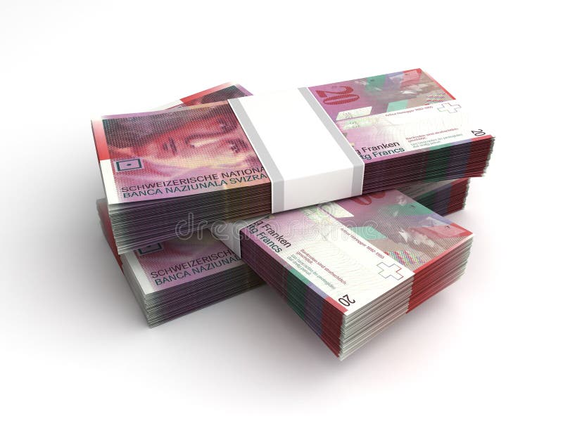Stack of Swiss Franc stock photo. Image of cash, currency - 208491514