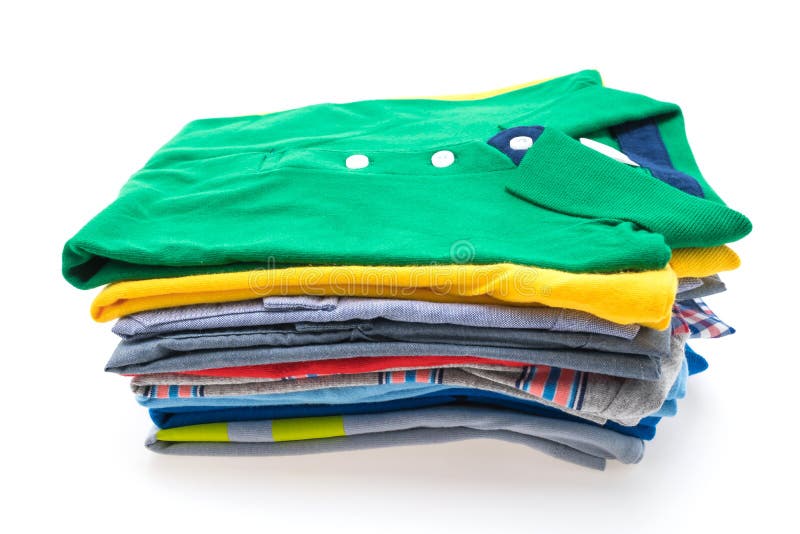 Stack of Polo Shirts stock photo. Image of clean, female - 19304956