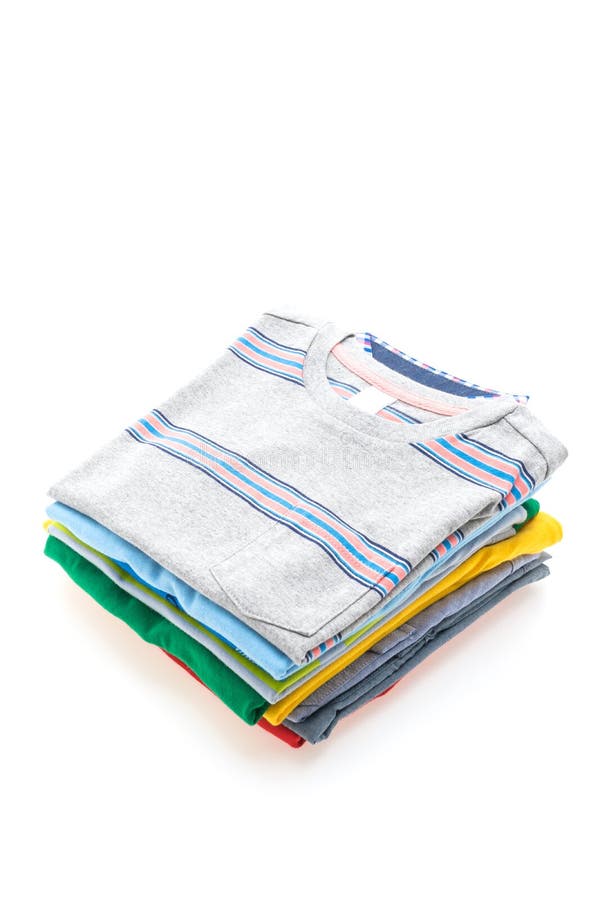 Stack of T Shirt and Polo stock photo. Image of store - 78871234